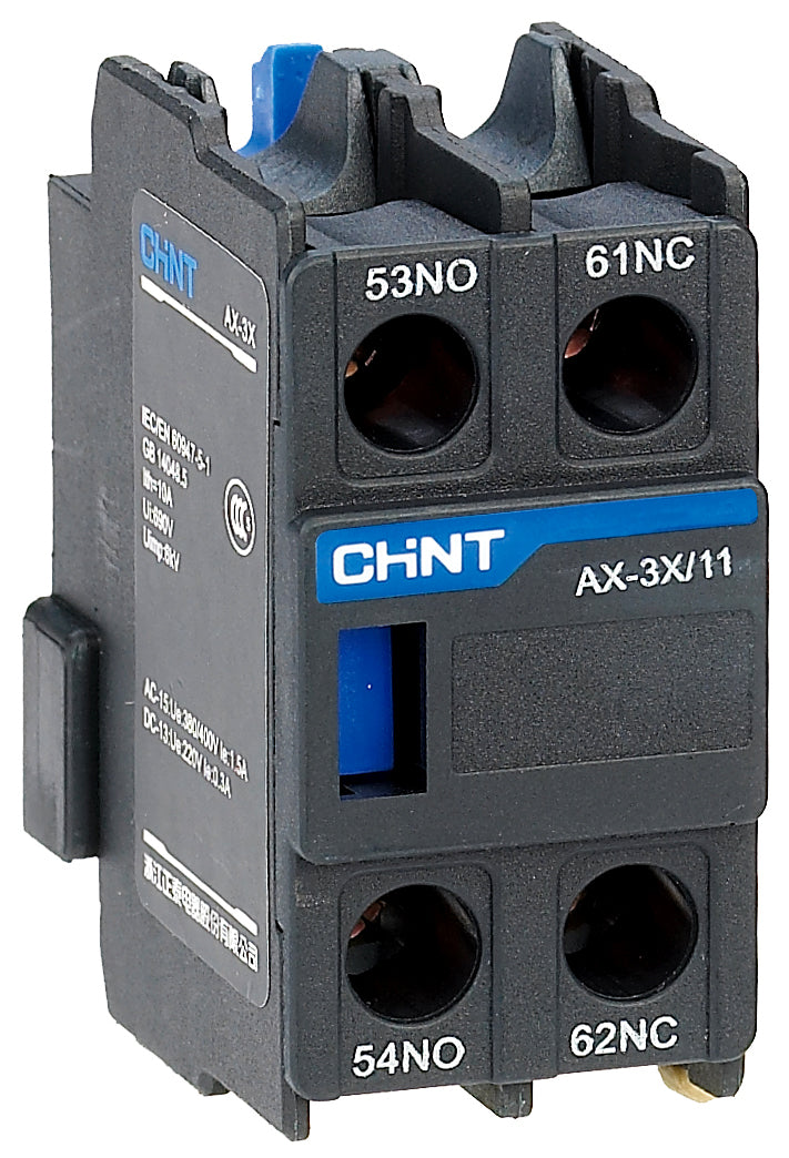 Chint Top Mount Aux Contact 2NO+2NC for NXC-09M~12M – EasyPower Solar