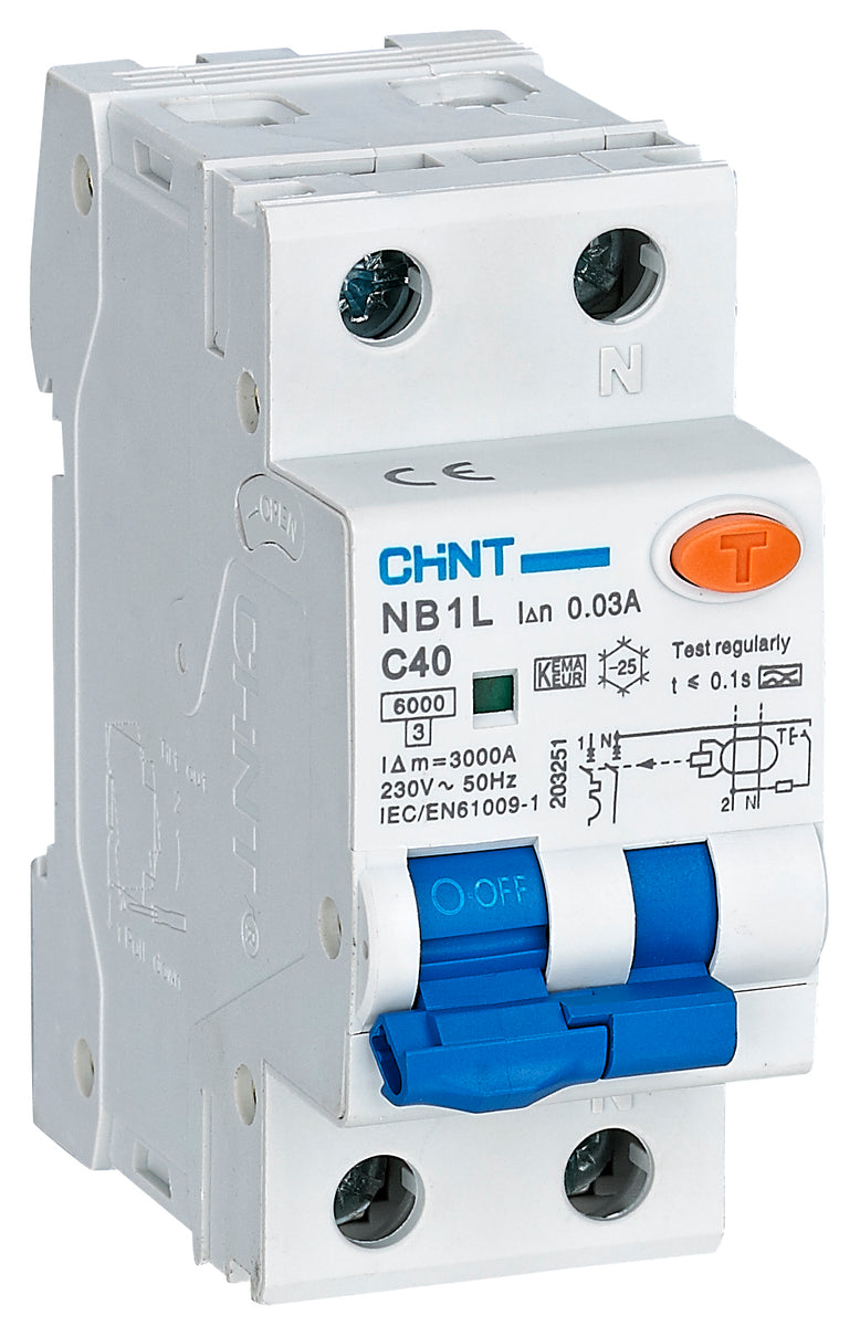 Chint Earth Leakage Protection 40A 1P+N C40 with overload – EasyPower Solar
