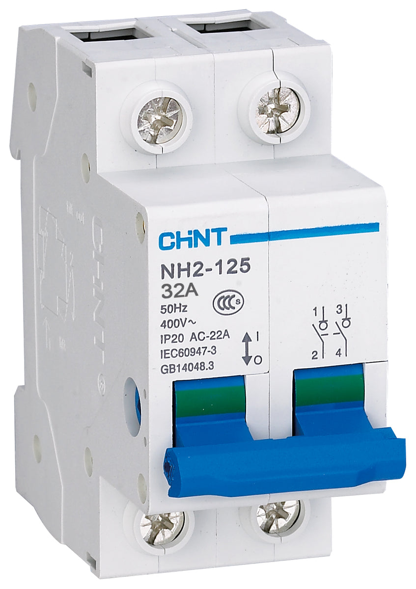 CHINT 2 Pole Din Rail Isolator 2P 100A – EasyPower Solar